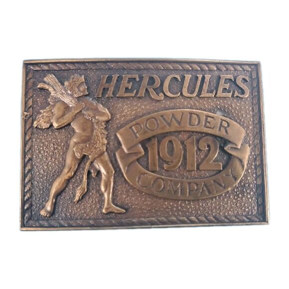 Hercules Gun Powder Company | Accessories | Vintage Belt Buckle Brass ...